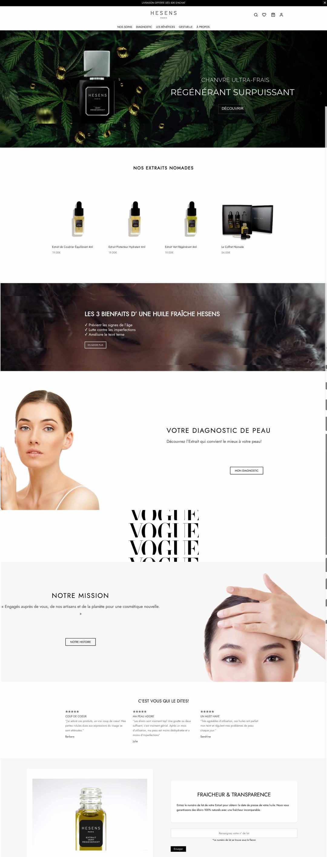 La Réalisation du site Hesens Paris avec WordPress | CLIC & SEE